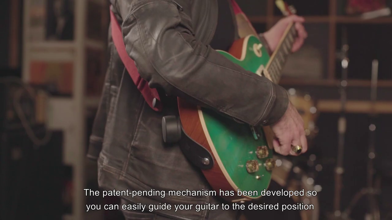 Patented strap adjuster let you adjust according to fretting technique ...